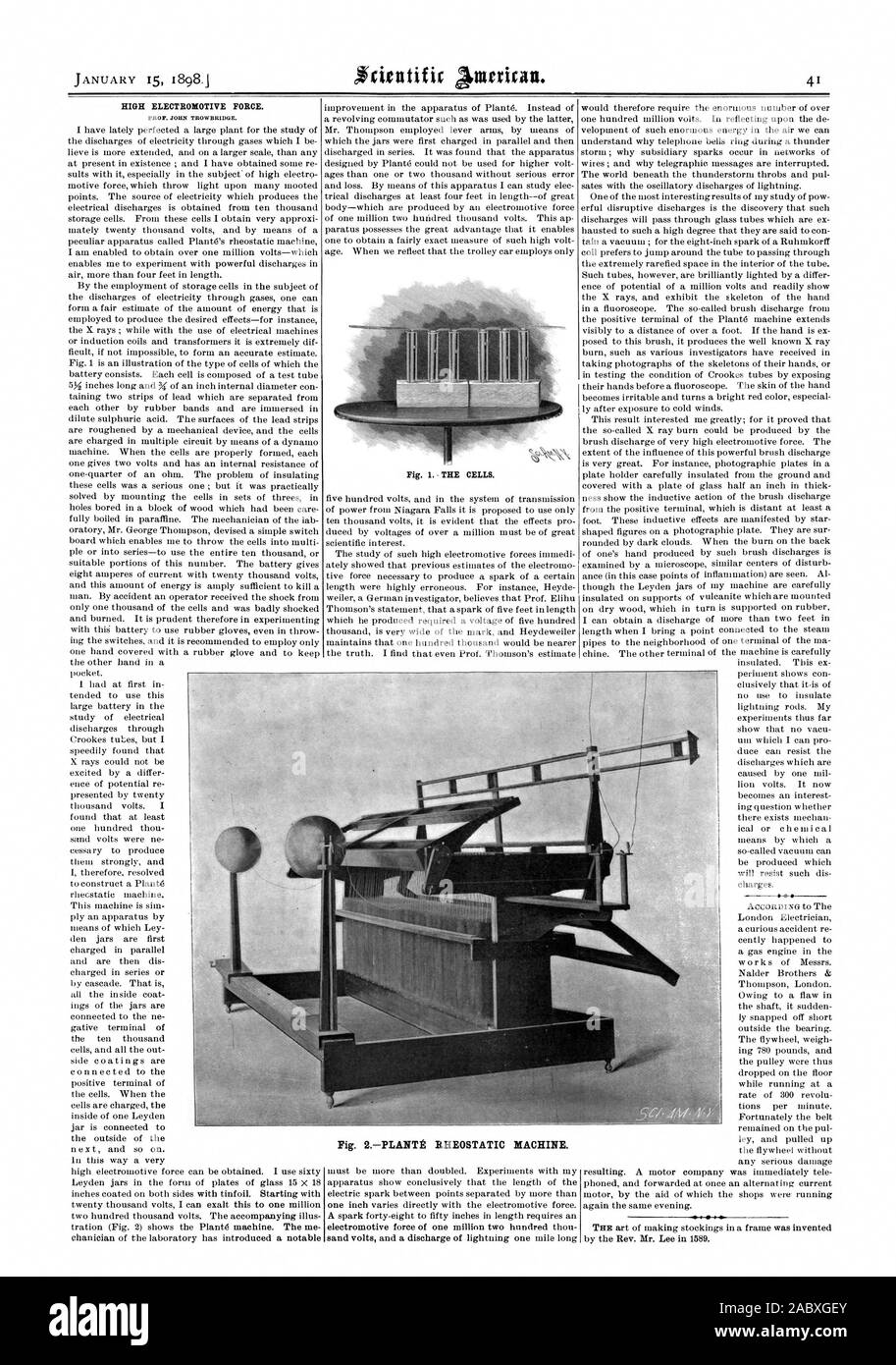2plante rheostatic machine hi-res stock photography and images - Alamy