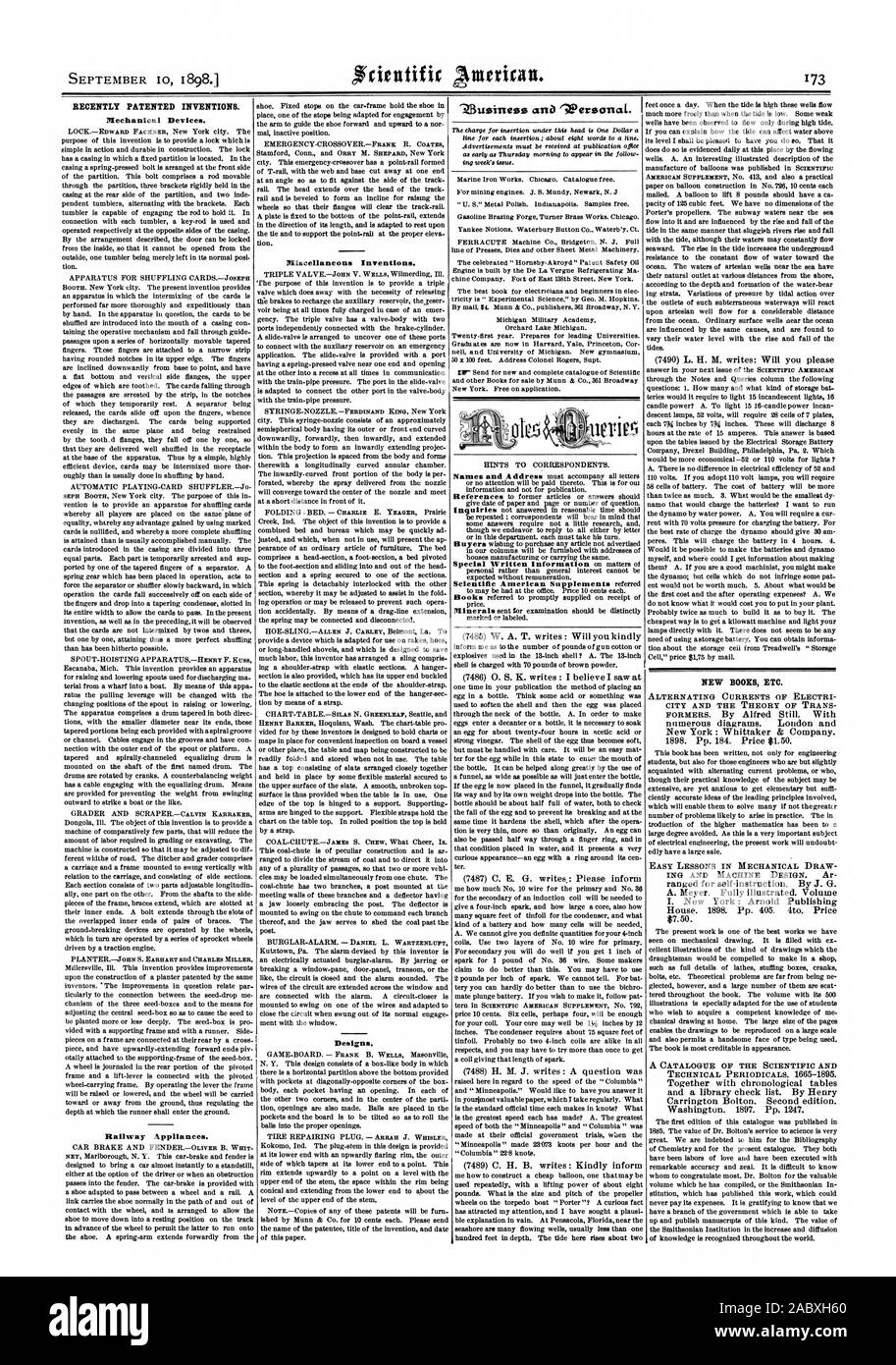 September 10 1898 hi-res stock photography and images - Alamy