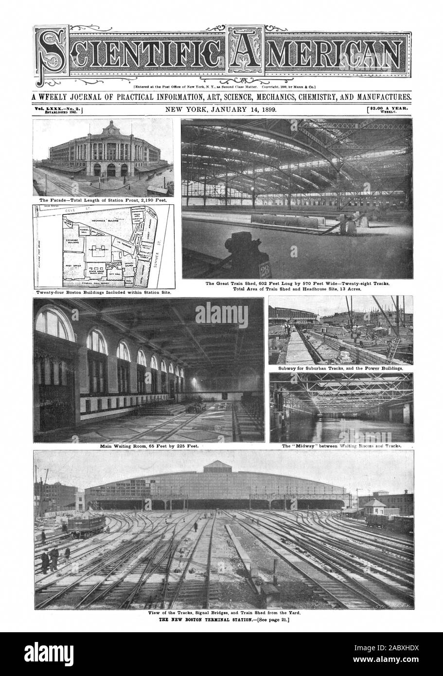 WEEKLY. 1899 SCIENTIFIC AMERICAN INC., 1899-01-14 Stock Photo - Alamy