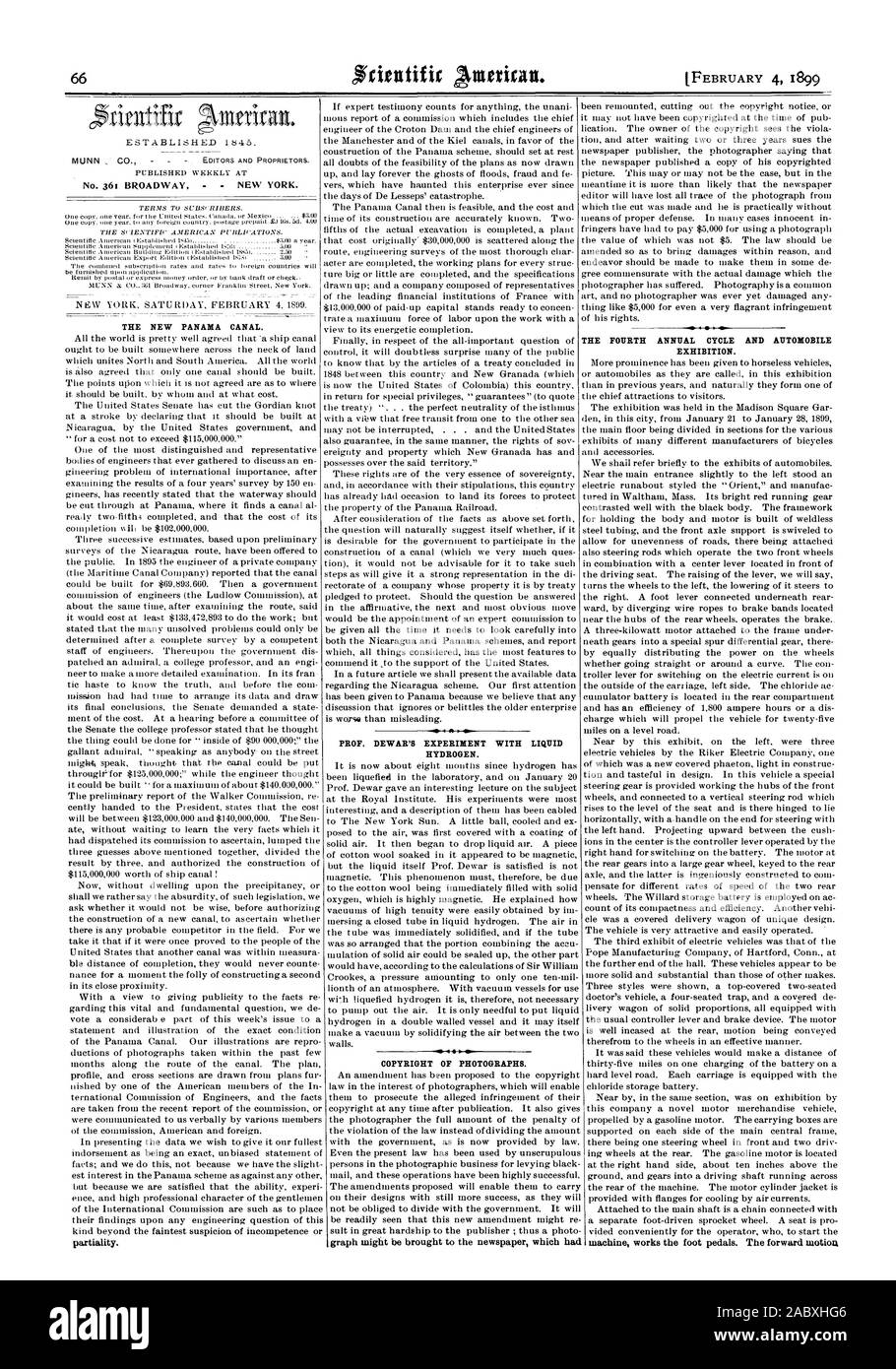 scientific american, 1899-02-04 Stock Photo - Alamy