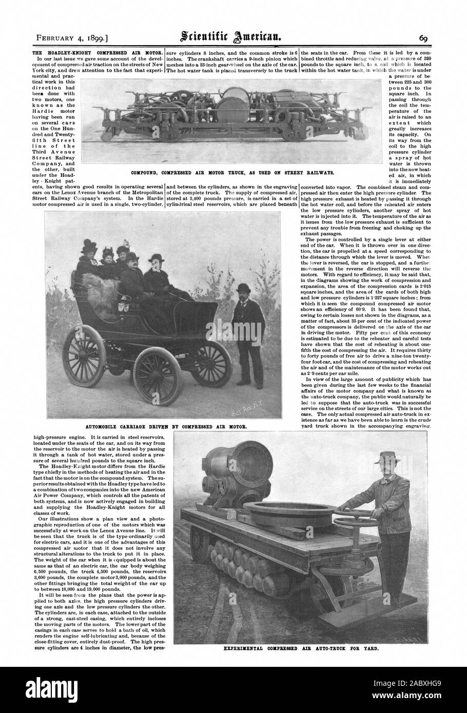 THE HOADLEY-KNIGHT COMPRESSED AIR MOTOR. AUTOMOBILE CARRIAGE DRIVEN BY ...