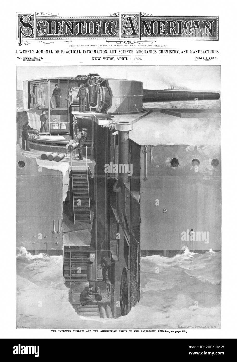 WEEKLY. Vol. LXXXNo. 13. THE ISIPBOVED TURRETS AND THE MUNITION HOISTS ...
