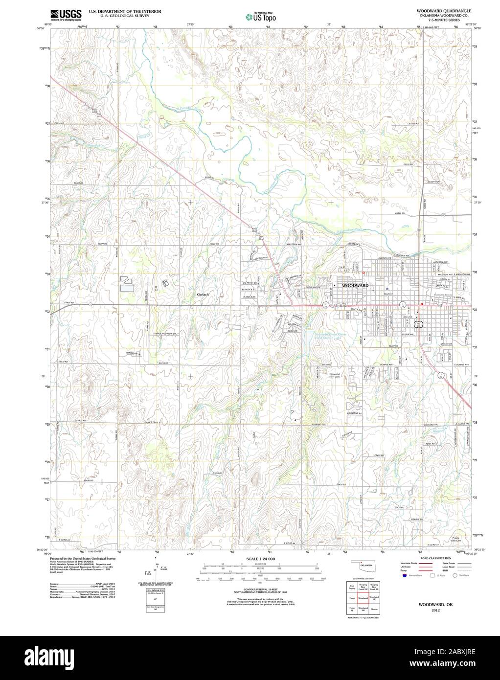 Woodward oklahoma map hi-res stock photography and images - Alamy