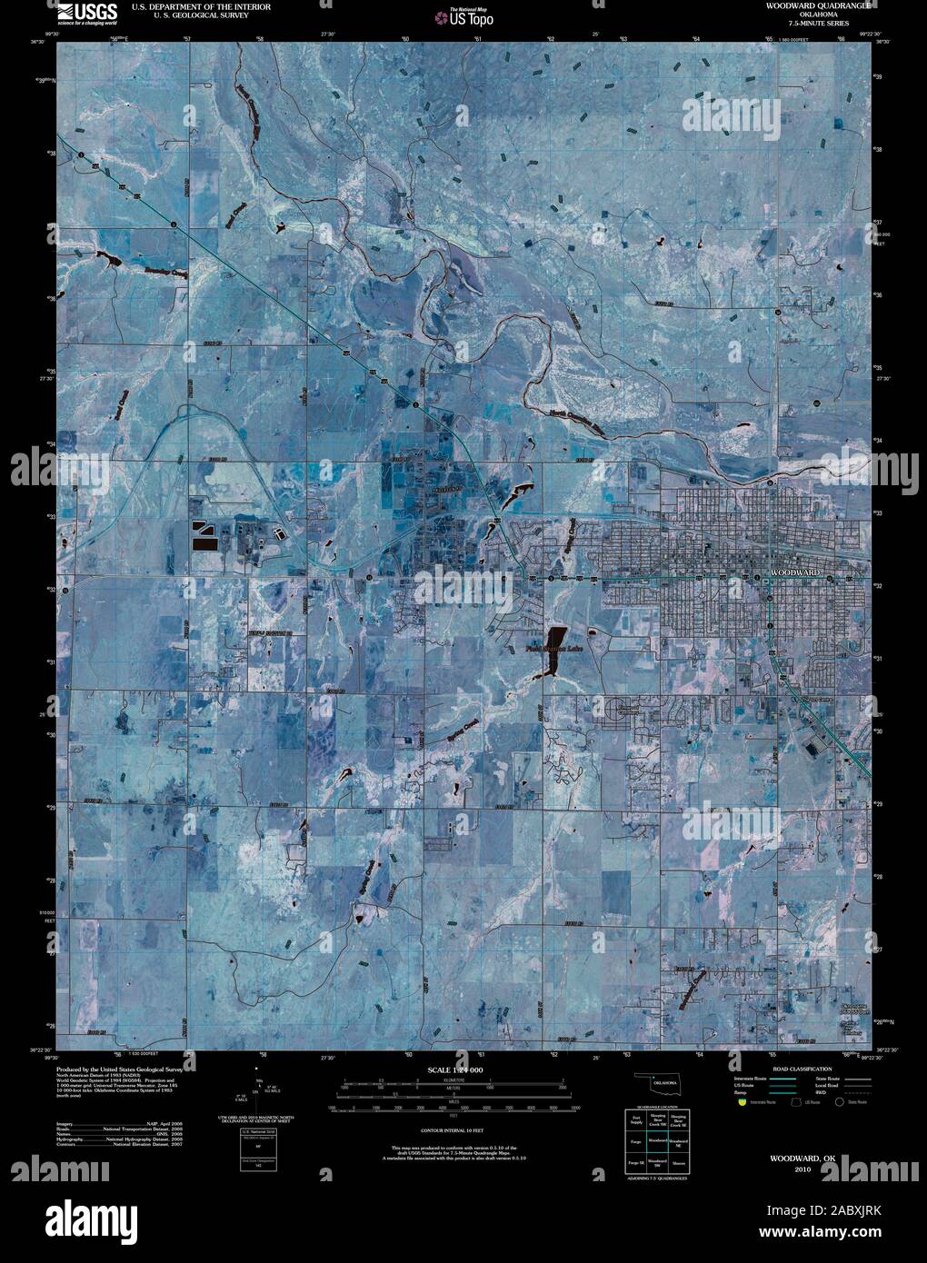 Woodward oklahoma map hi-res stock photography and images - Alamy