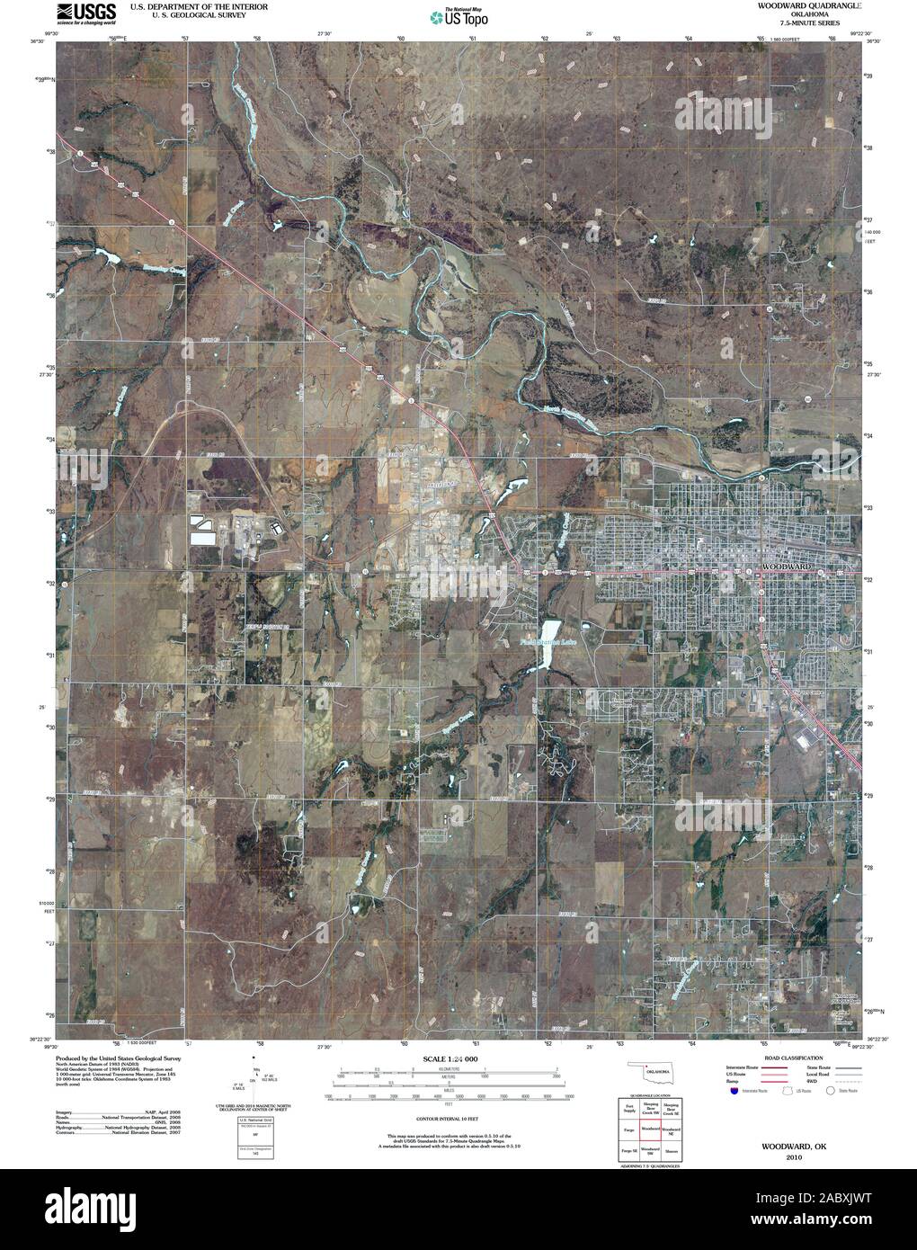 Woodward oklahoma map hi-res stock photography and images - Alamy