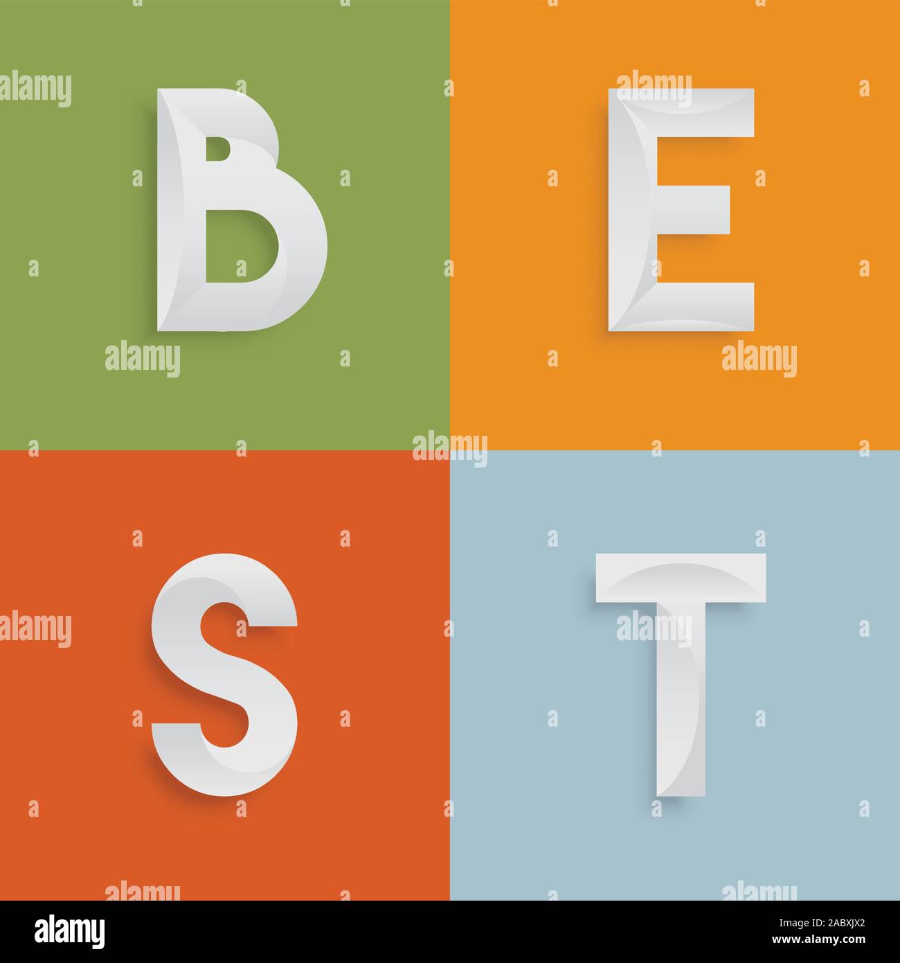 'BEST' four-letter-word for websites, illustration, vector Stock Vector ...