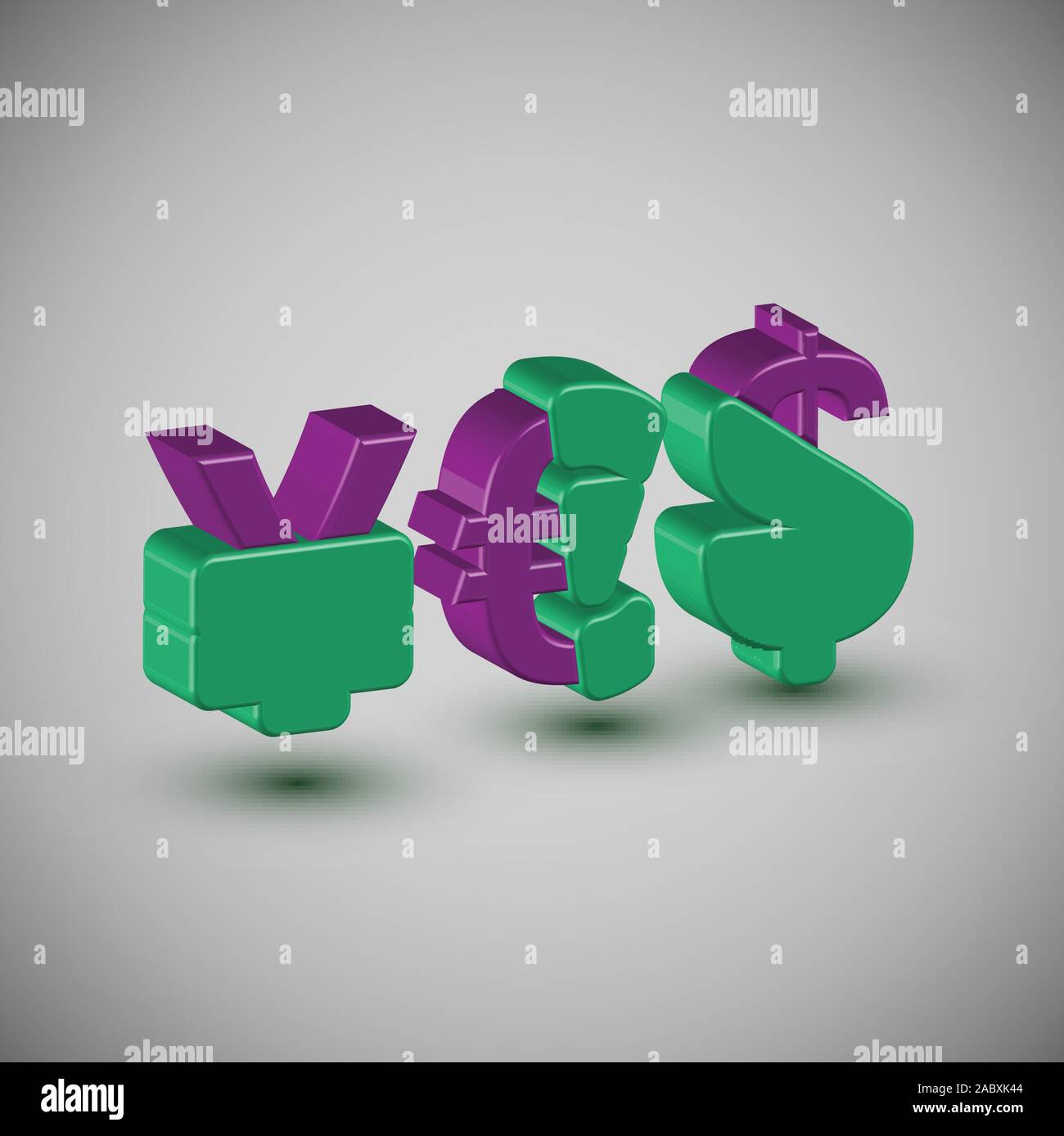 3d financial characters forming "yes", vector Stock Vector Image & Art ...