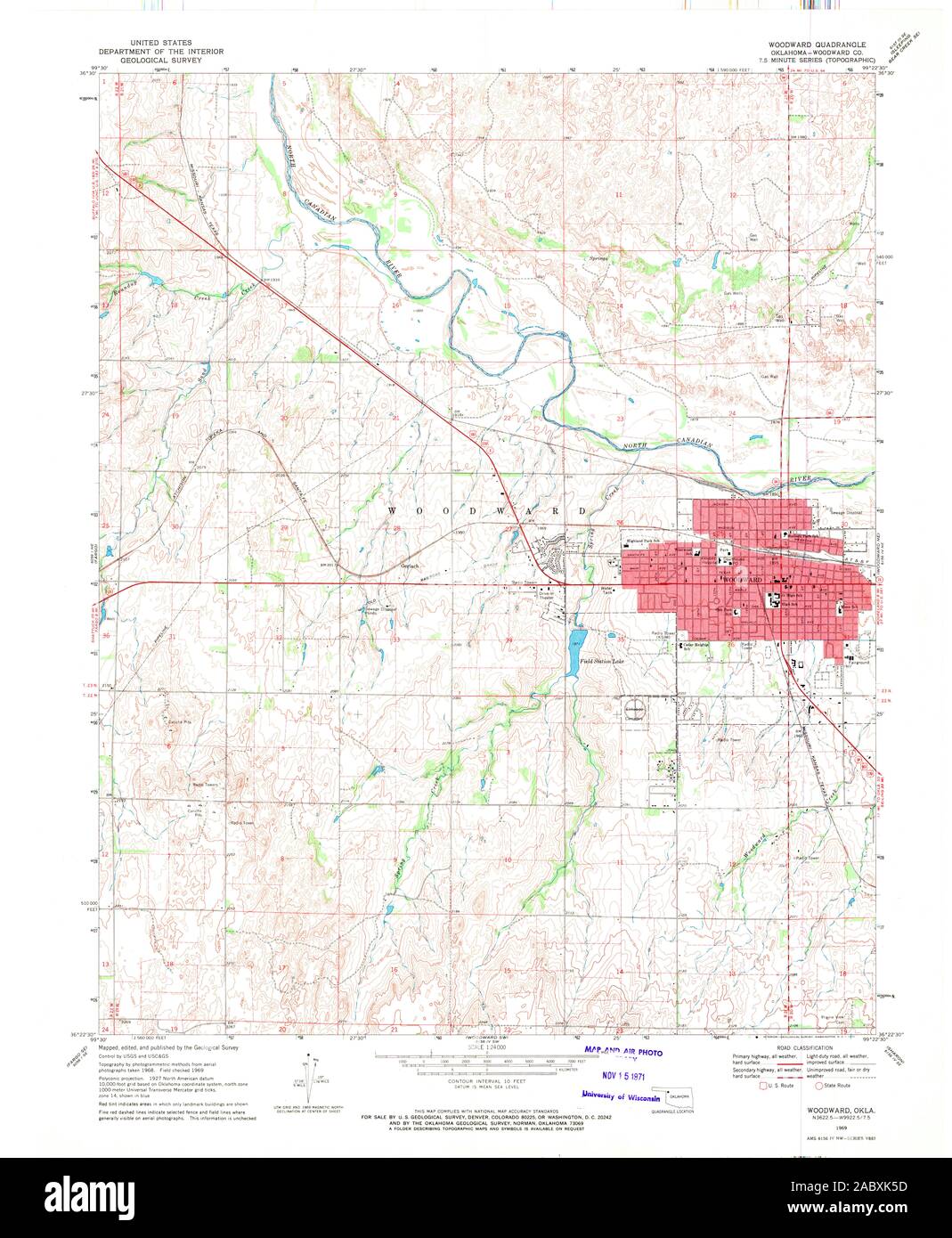 Woodward oklahoma map hi-res stock photography and images - Alamy