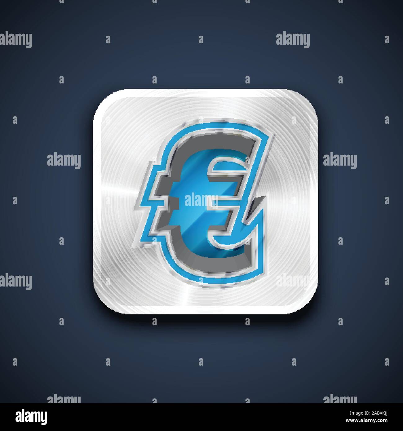 Metallic 3D character from a font set, vector illustration Stock Vector ...
