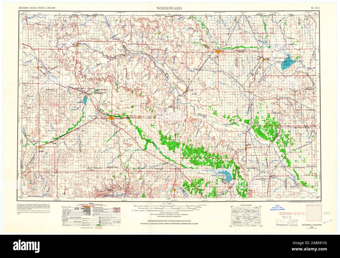 Woodward oklahoma map hi-res stock photography and images - Alamy