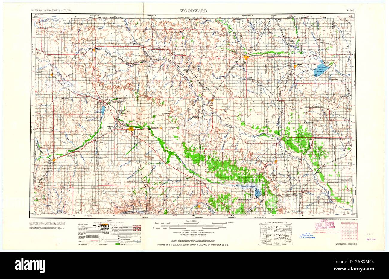 Woodward oklahoma map hi-res stock photography and images - Alamy