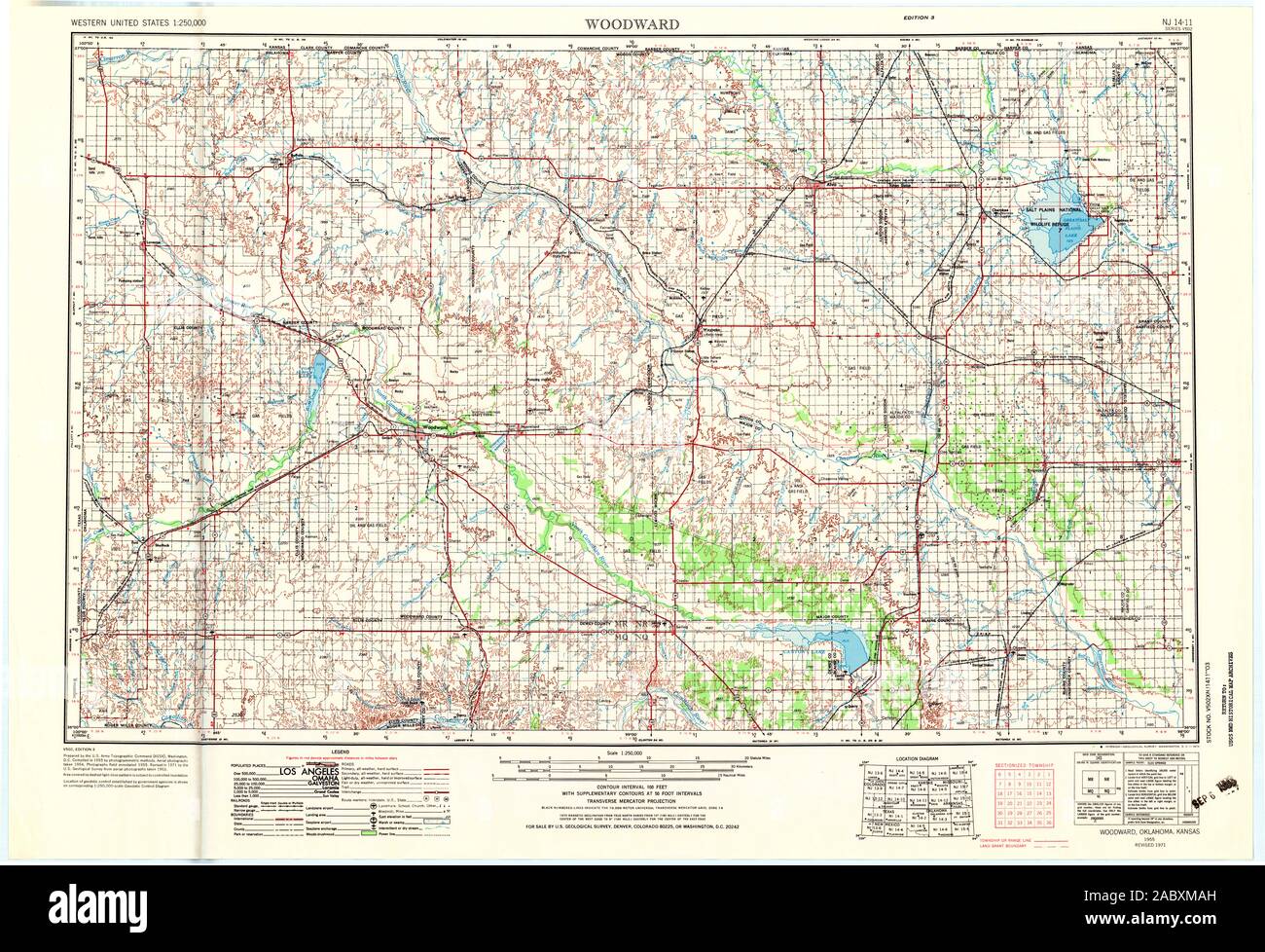 Woodward oklahoma map hi-res stock photography and images - Alamy