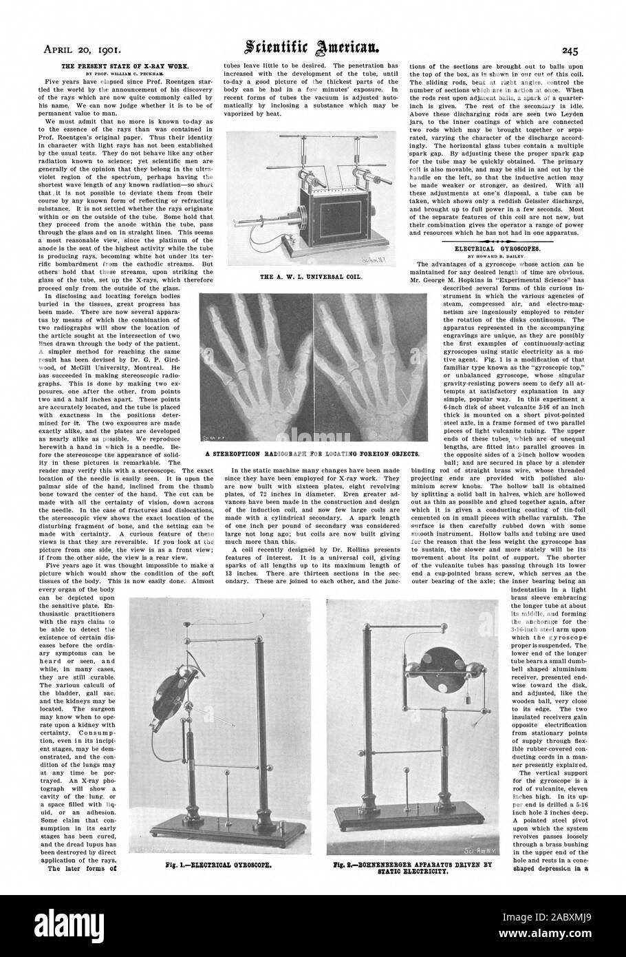 BY PROF. WILLIAM C. PECKHAM. THE A. W. L. UNIVERSAL COIL. ELECTRICAL ...