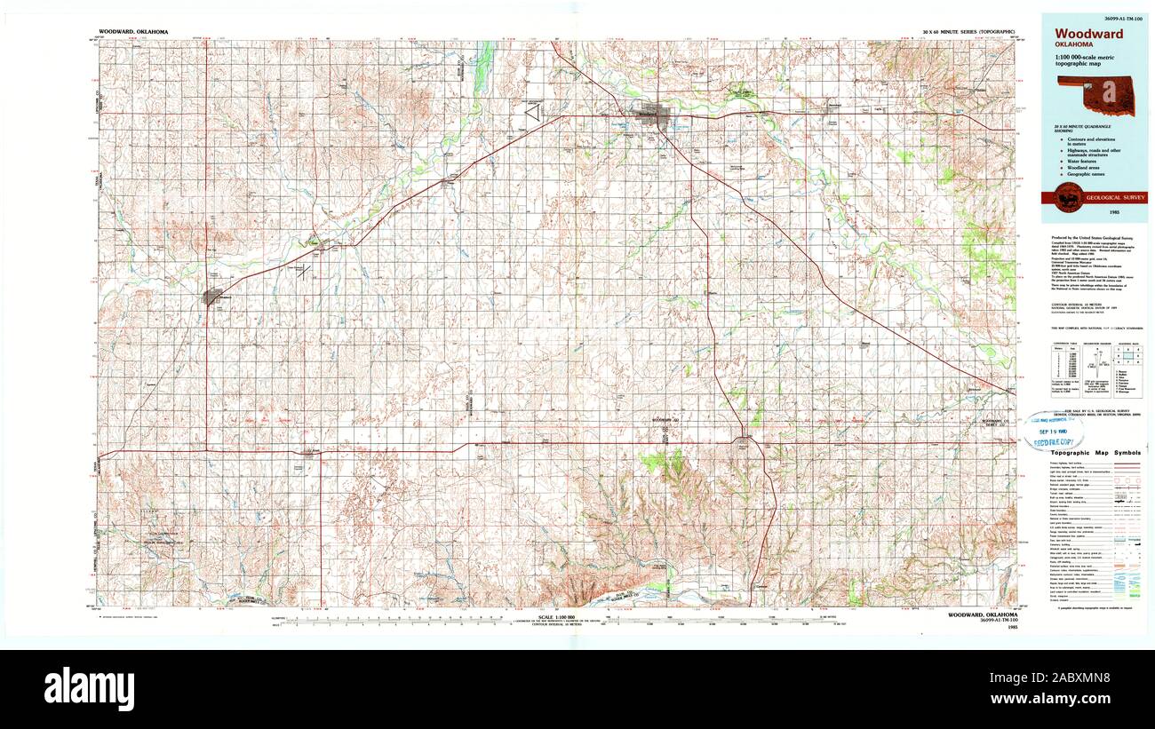 Woodward oklahoma map hi-res stock photography and images - Alamy