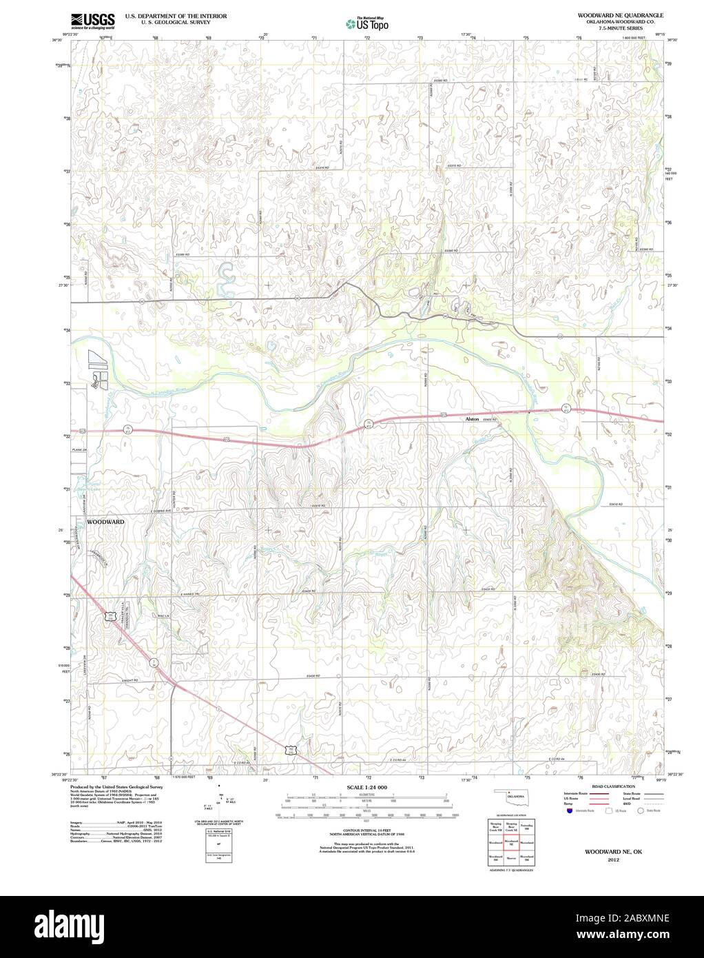 Woodward oklahoma map hi-res stock photography and images - Alamy