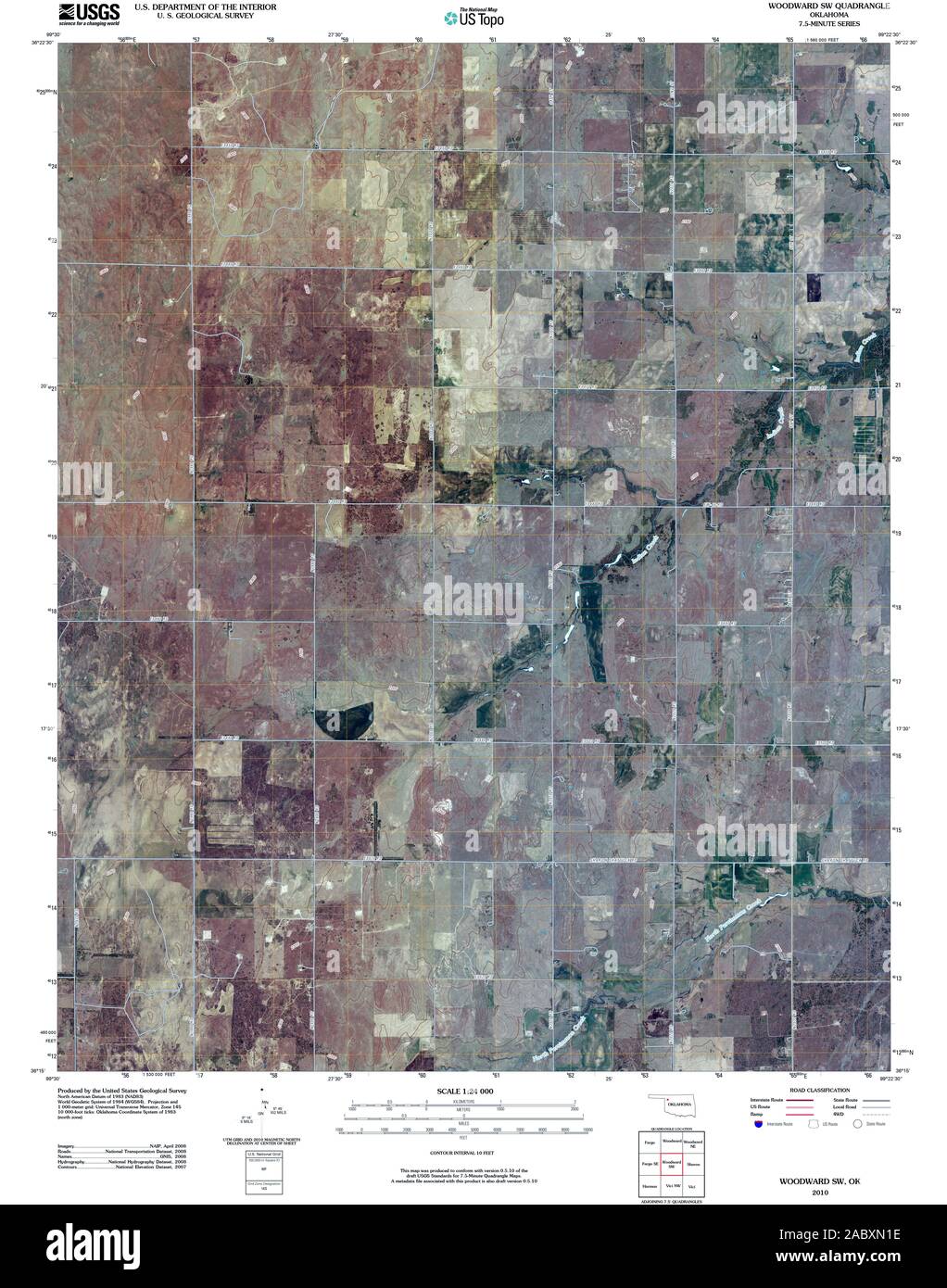 Woodward oklahoma map hi-res stock photography and images - Alamy