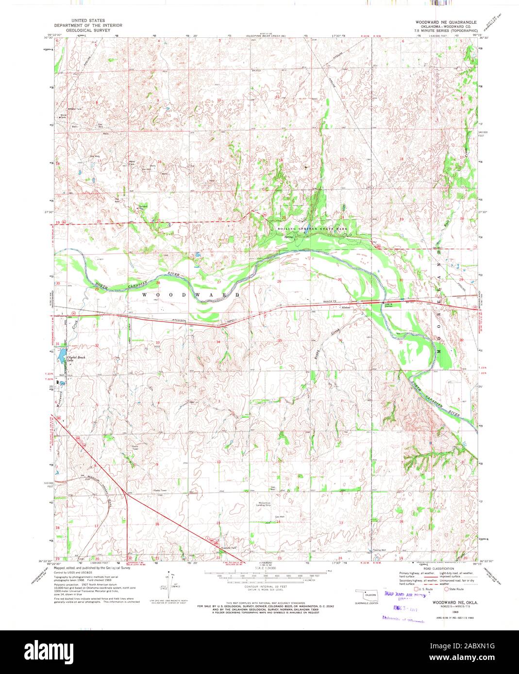 Woodward oklahoma map hi-res stock photography and images - Alamy
