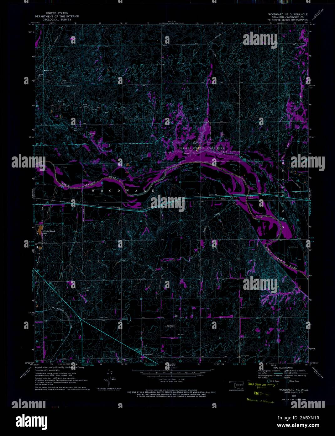 Woodward oklahoma map hi-res stock photography and images - Alamy