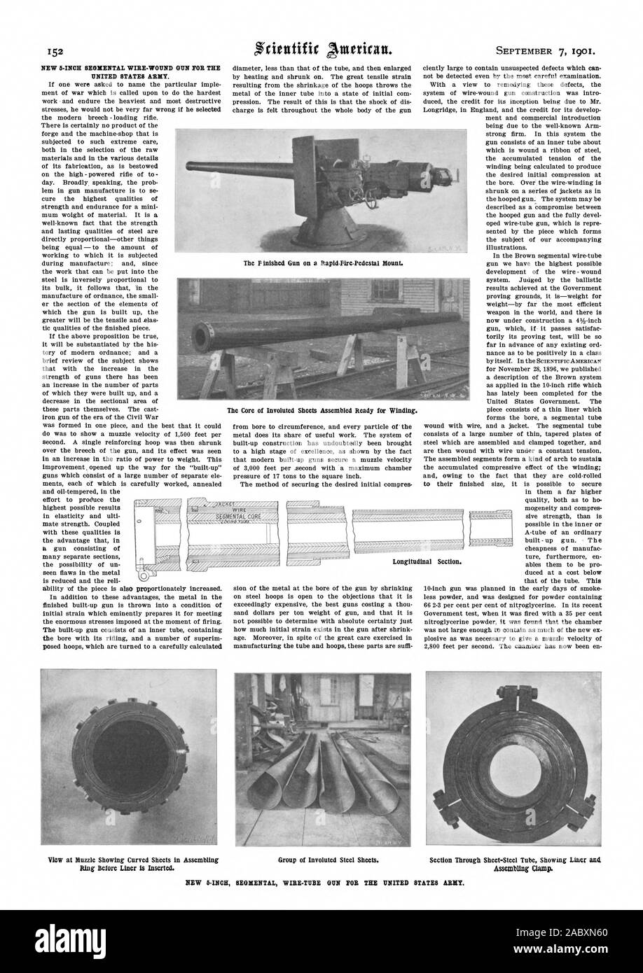 NEW 5-INCH SEGMENTAL WIRE-WOUND GUN OR THE UNITED STATES ARMY. The Core ...