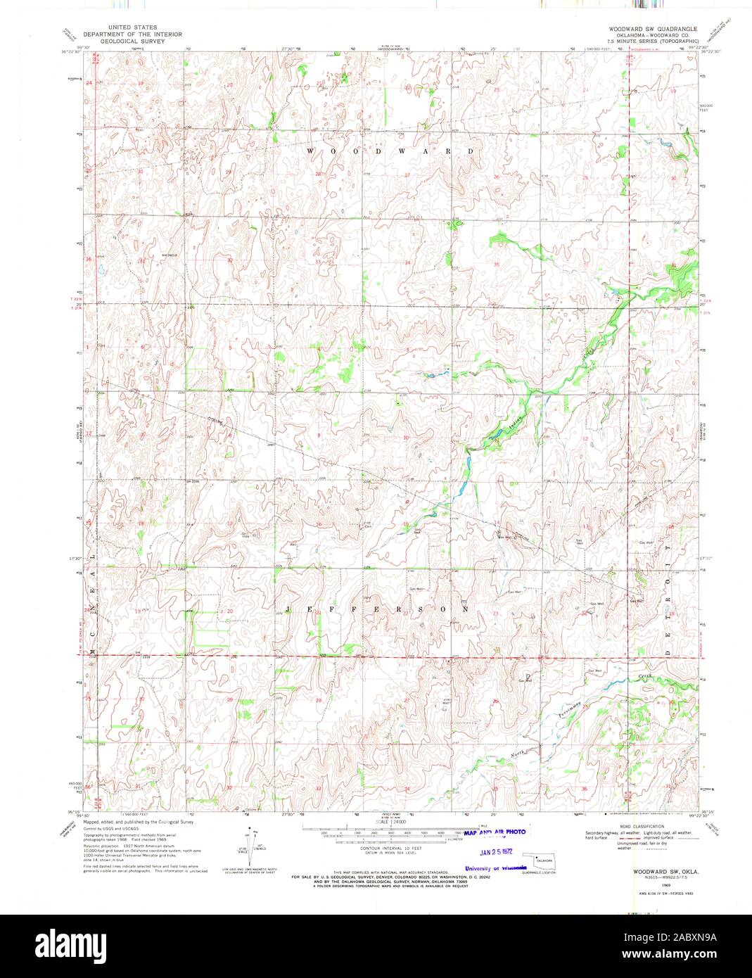 Map of woodward oklahoma hi-res stock photography and images - Alamy