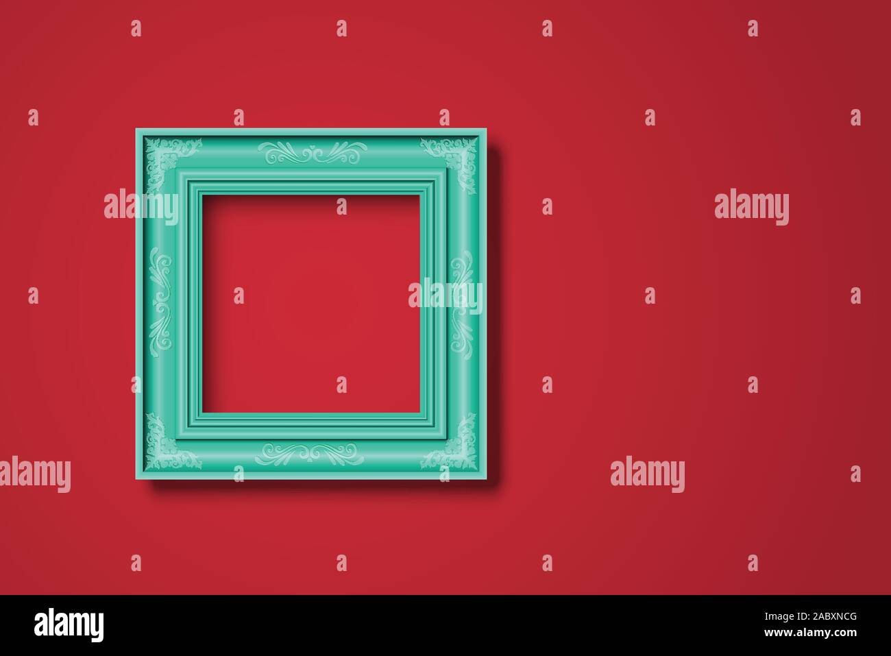 Frame on a red background, vector Stock Vector Image & Art - Alamy