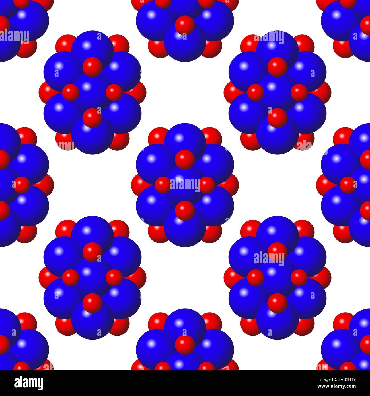 Abstract Molecules Design Blue Red Spheres Seamless Pattern Molecular