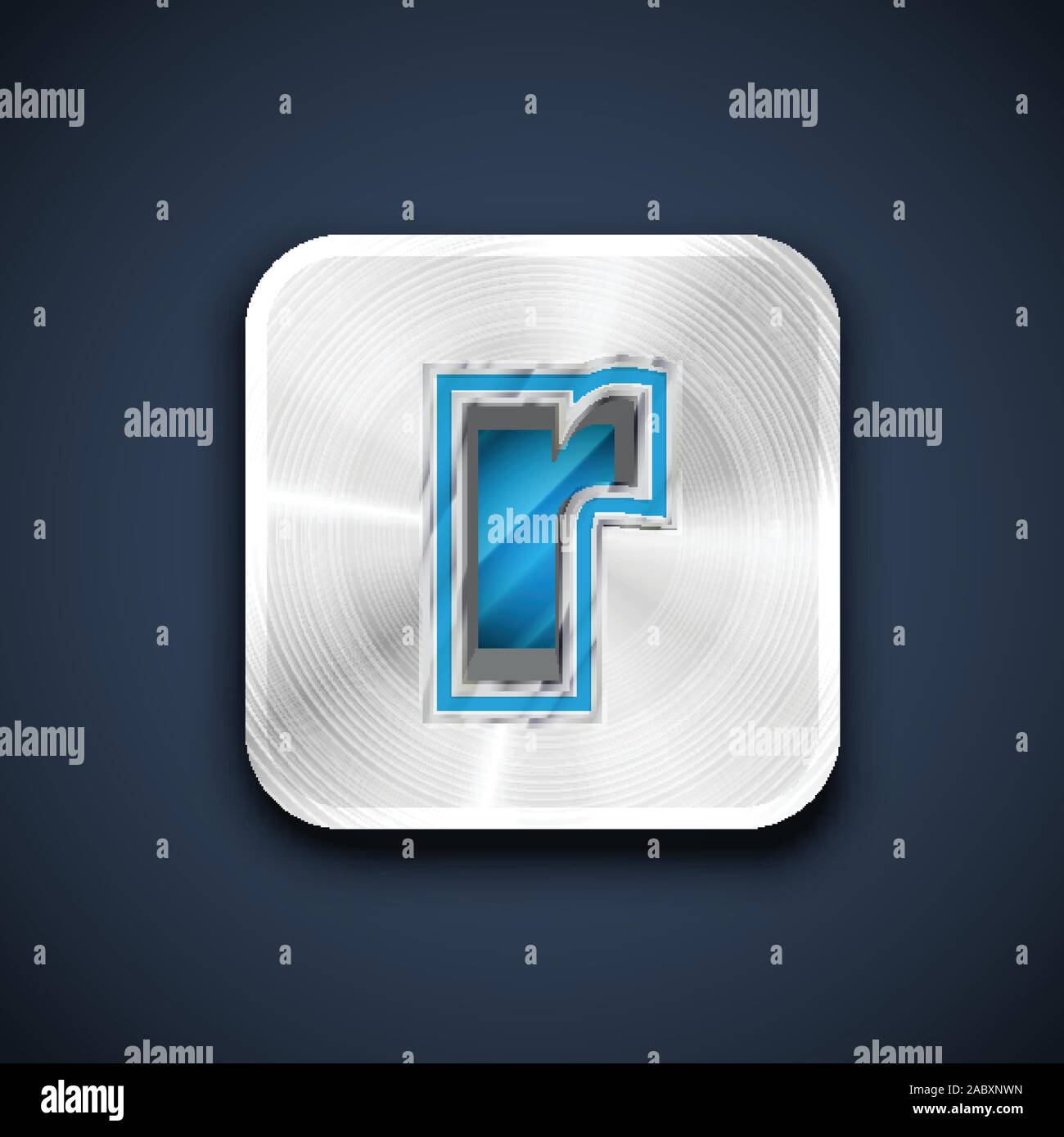Metallic 3D character from a font set, vector illustration Stock Vector ...
