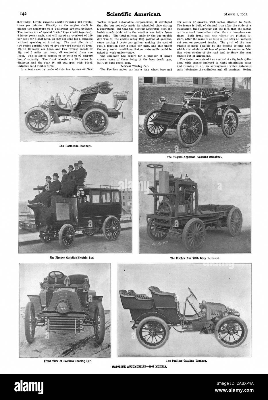 Gasoline automobiles, 1902 models. The Gasmobile Stanhope. The Haynes ...