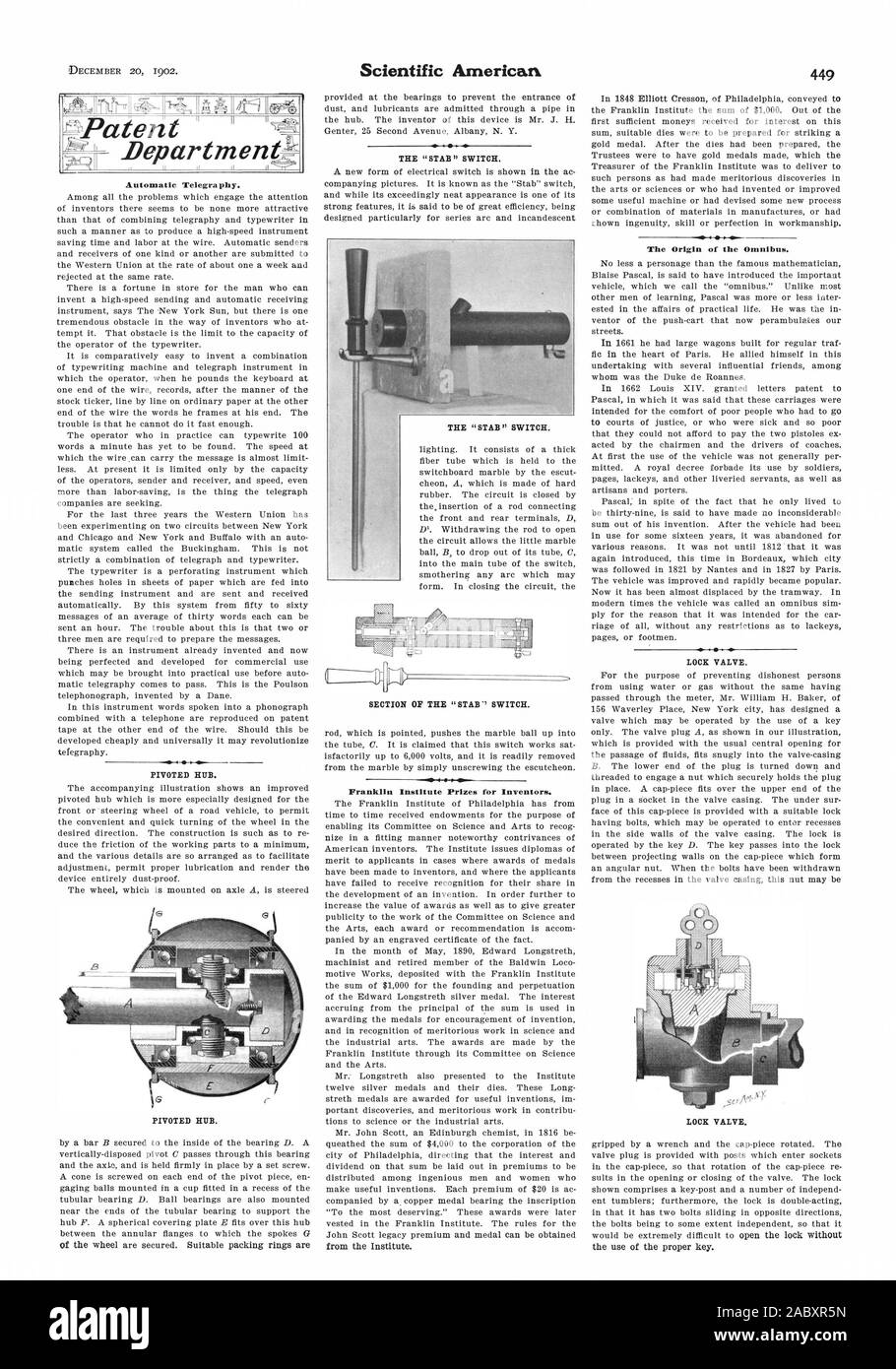 Automatic Telegraphy. PIVOTED HUB. PIVOTED HUB. THE 'STAB' SWITCH. THE ...
