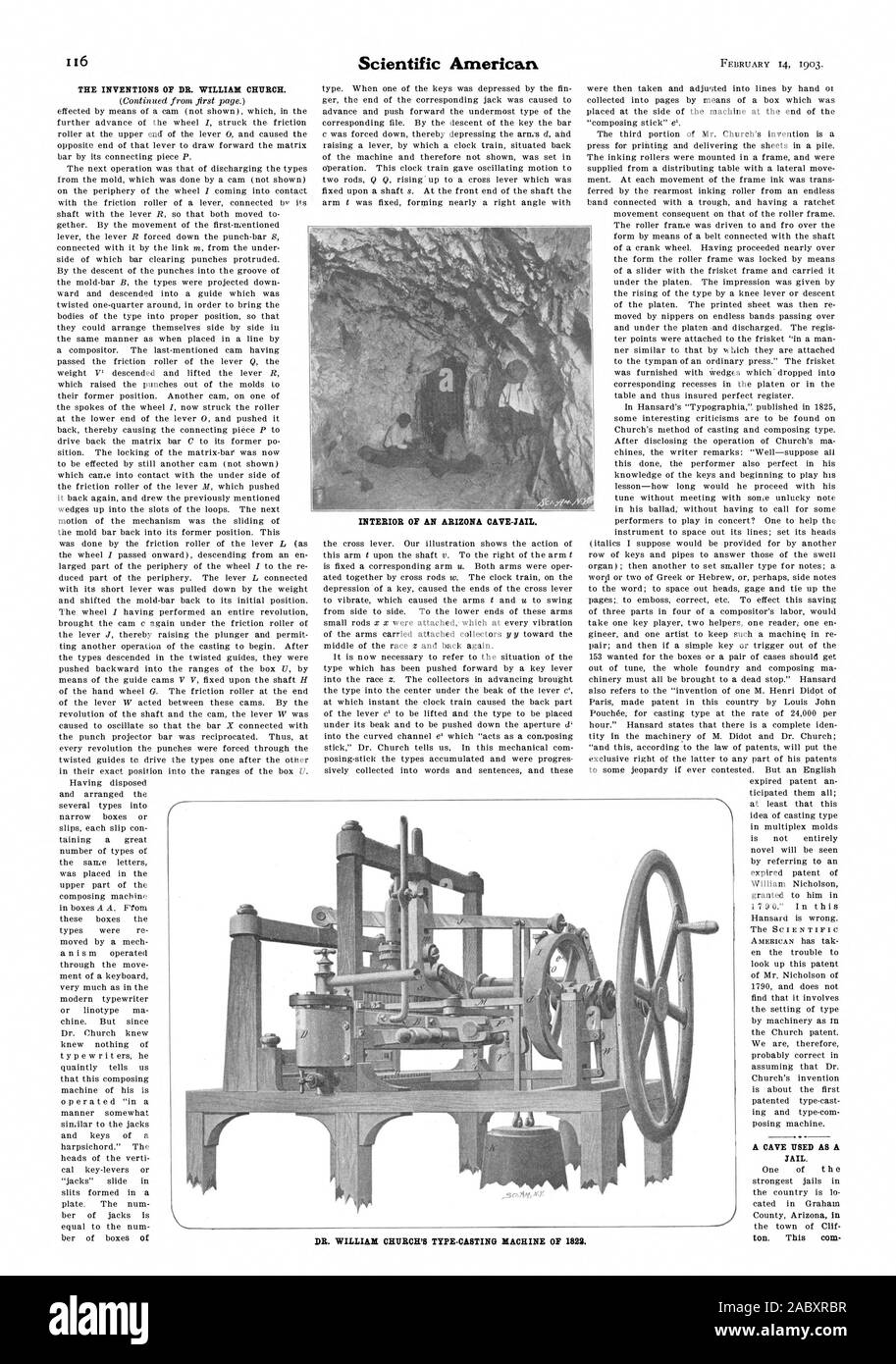 William churchs type casting machine hi-res stock photography and ...