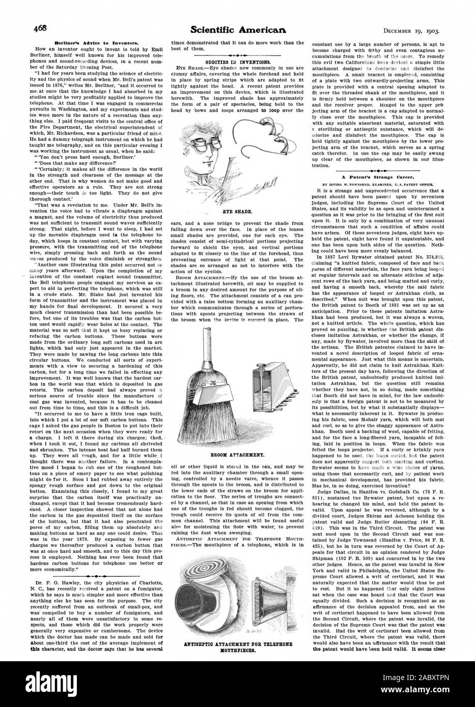Antiseptic attachment for telephone mouthpieces Black and White Stock ...