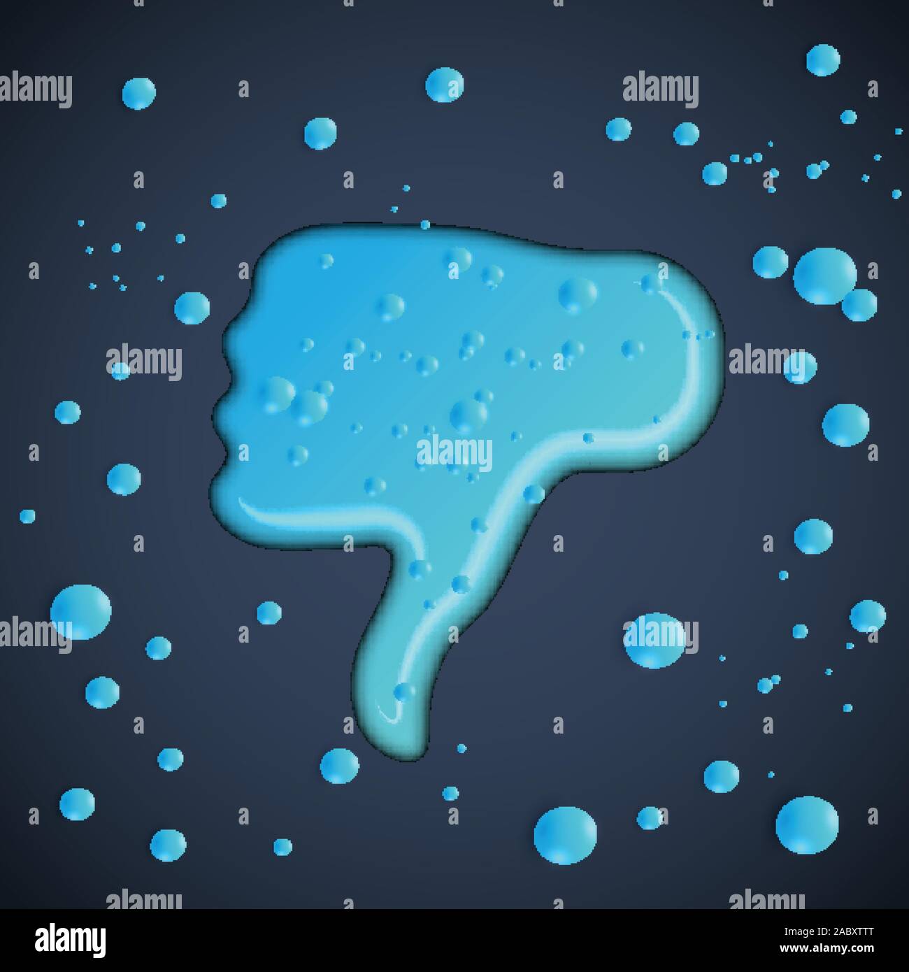 Blue slime dislike, vector Stock Vector Image & Art - Alamy