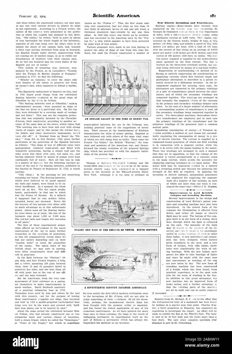 Lord kelvin with his compass Cut Out Stock Images & Pictures - Alamy