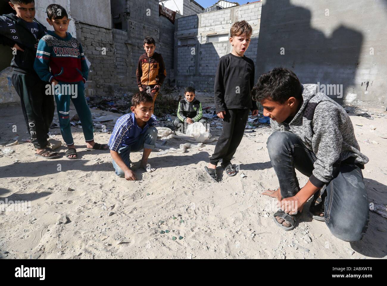 Palestinian Refugees Rafah Camp, in Southern Gaza Strip, on Nov 29 ...