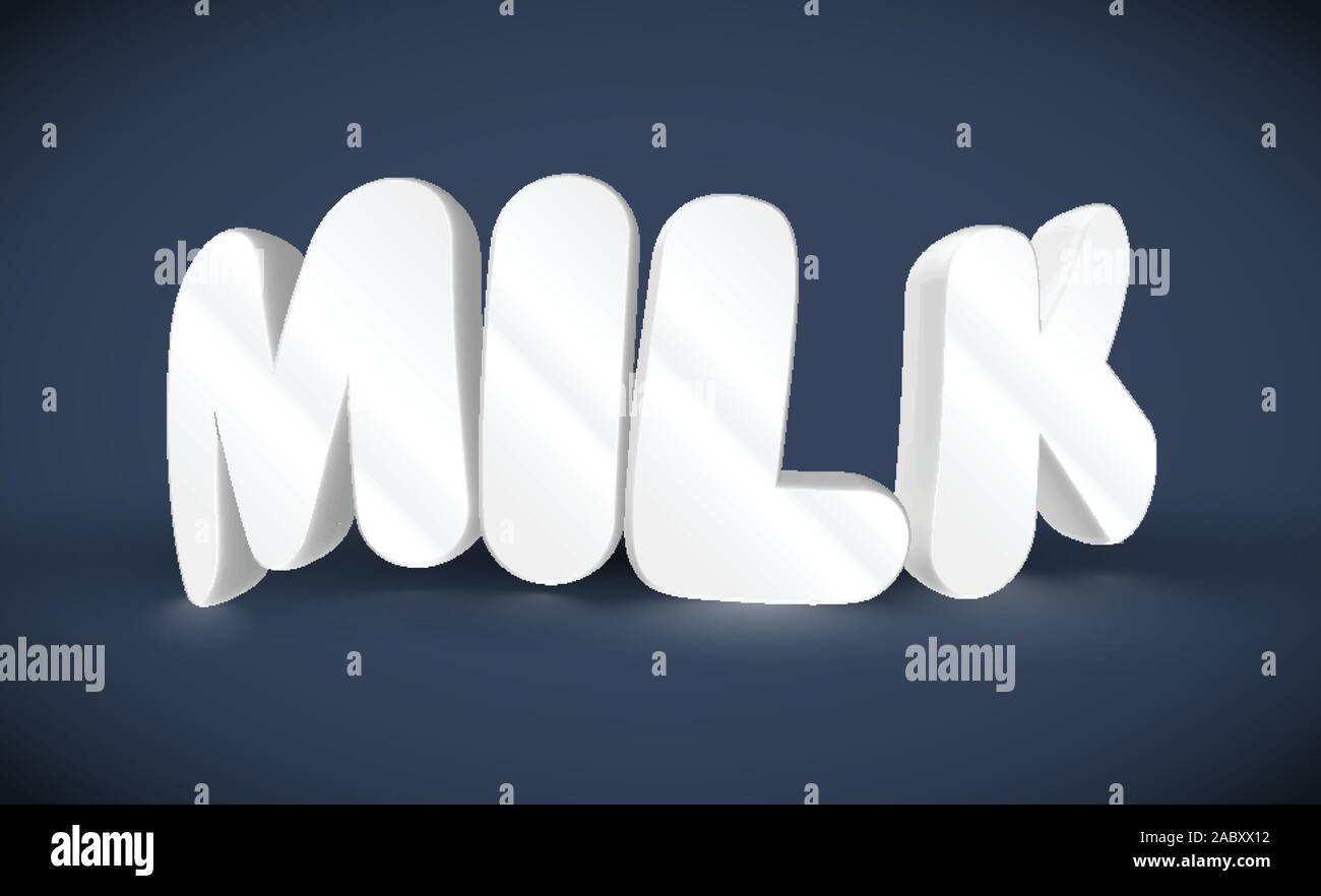 Milk typography vector design hi-res stock photography and images - Alamy