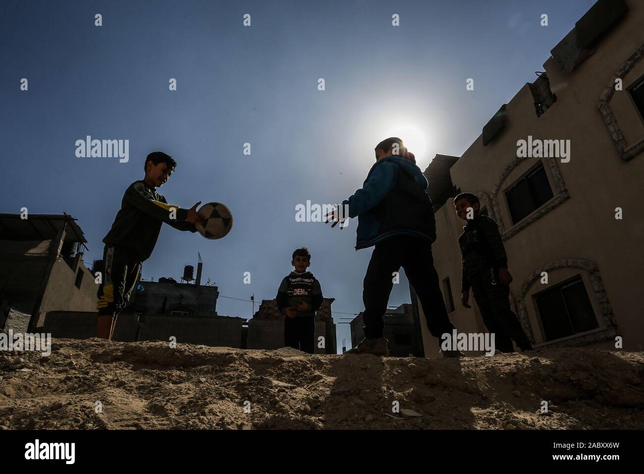 Palestinian Refugees Rafah Camp, in Southern Gaza Strip, on Nov 29 ...