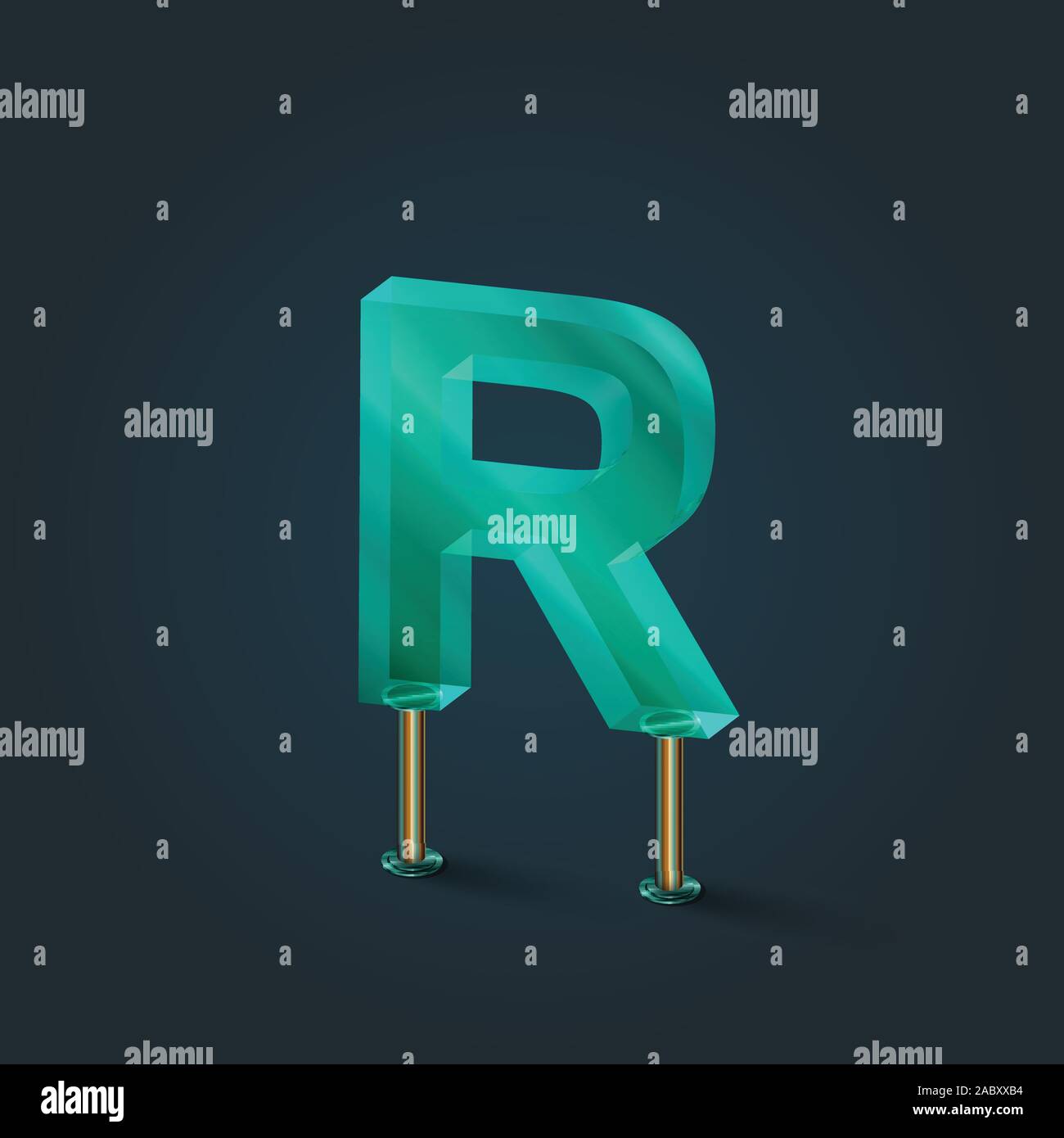Illuminated Letter R Stock Vector Images - Alamy