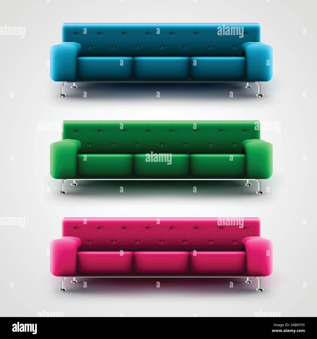 Green armchair in white Stock Vector Images - Alamy