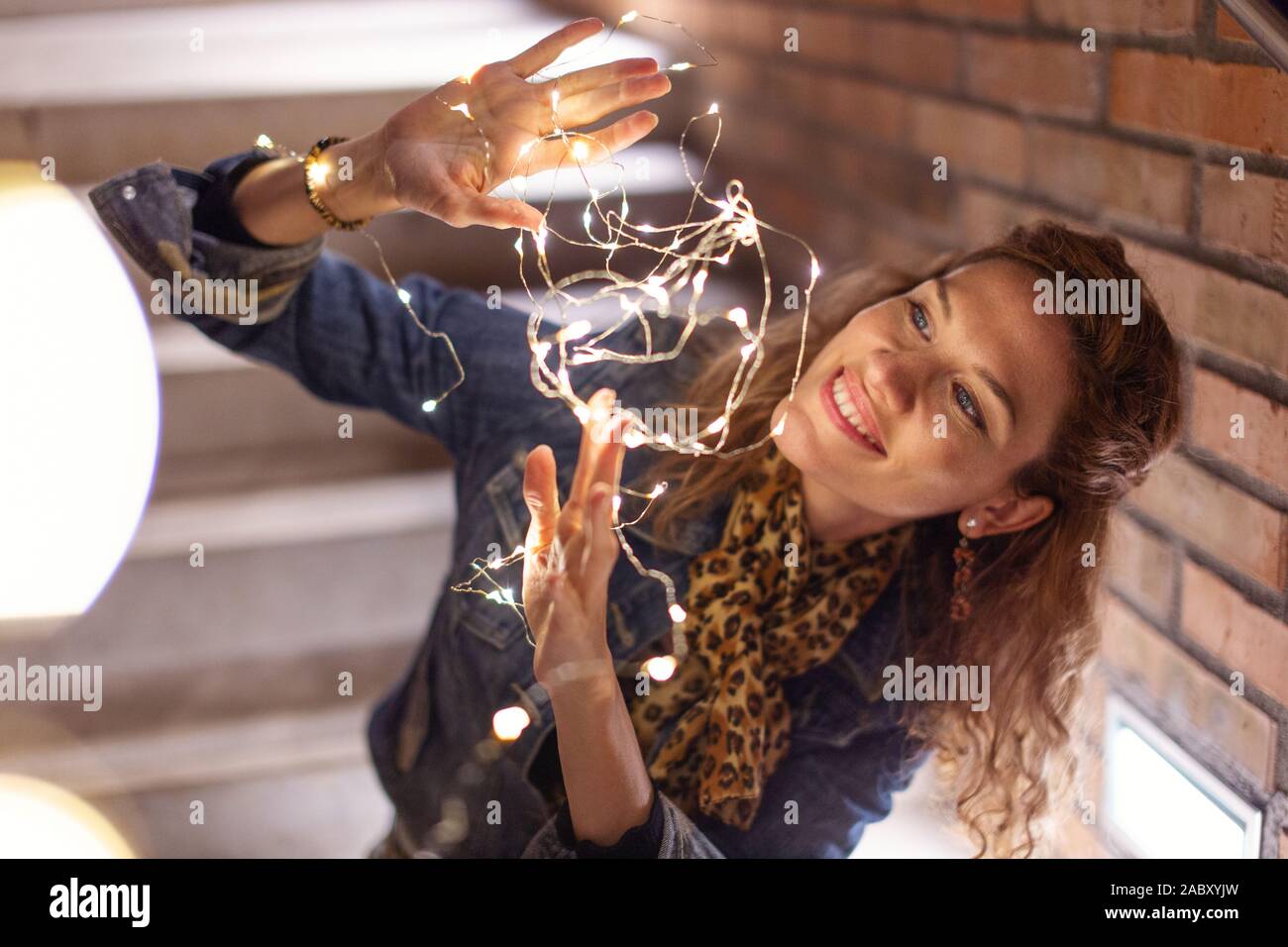 Fairy lights outdoors hi-res stock photography and images - Alamy