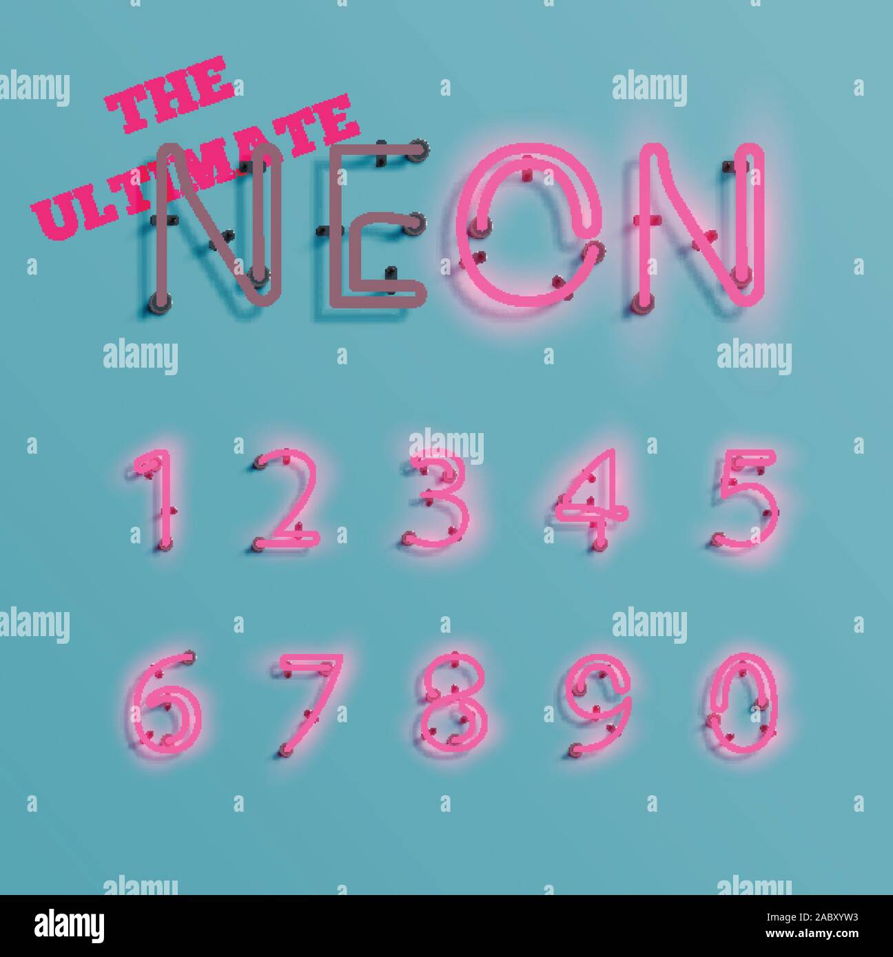 Open sign neon illuminated blue pink Stock Vector Images - Alamy