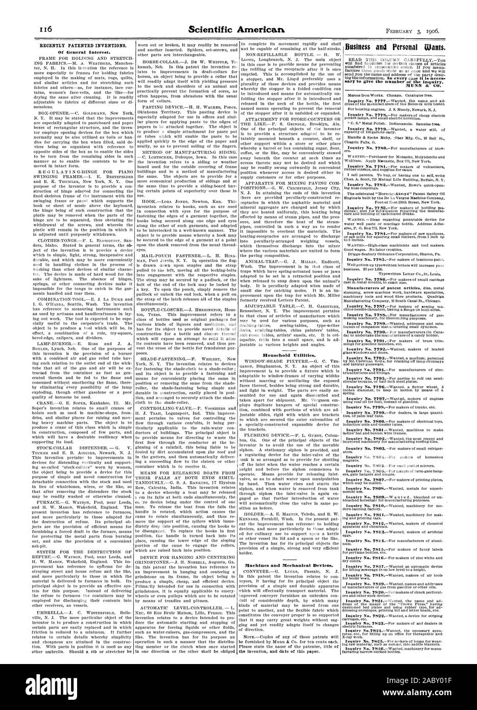 Personal inventions patented hi-res stock photography and images - Alamy