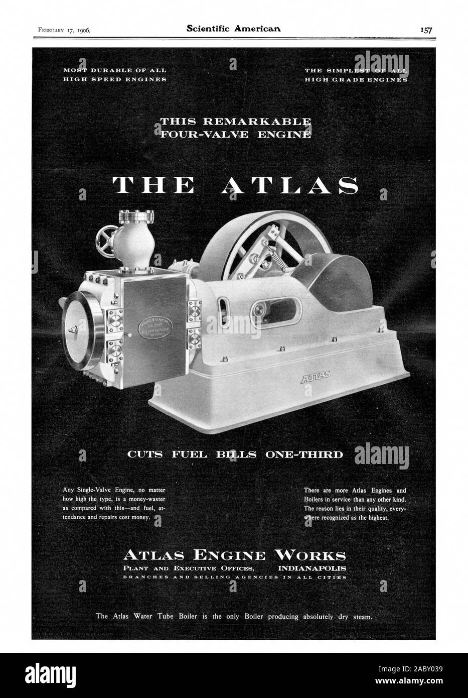 Atlas cuts fuel bills one third atlas engine works plant hi-res stock ...