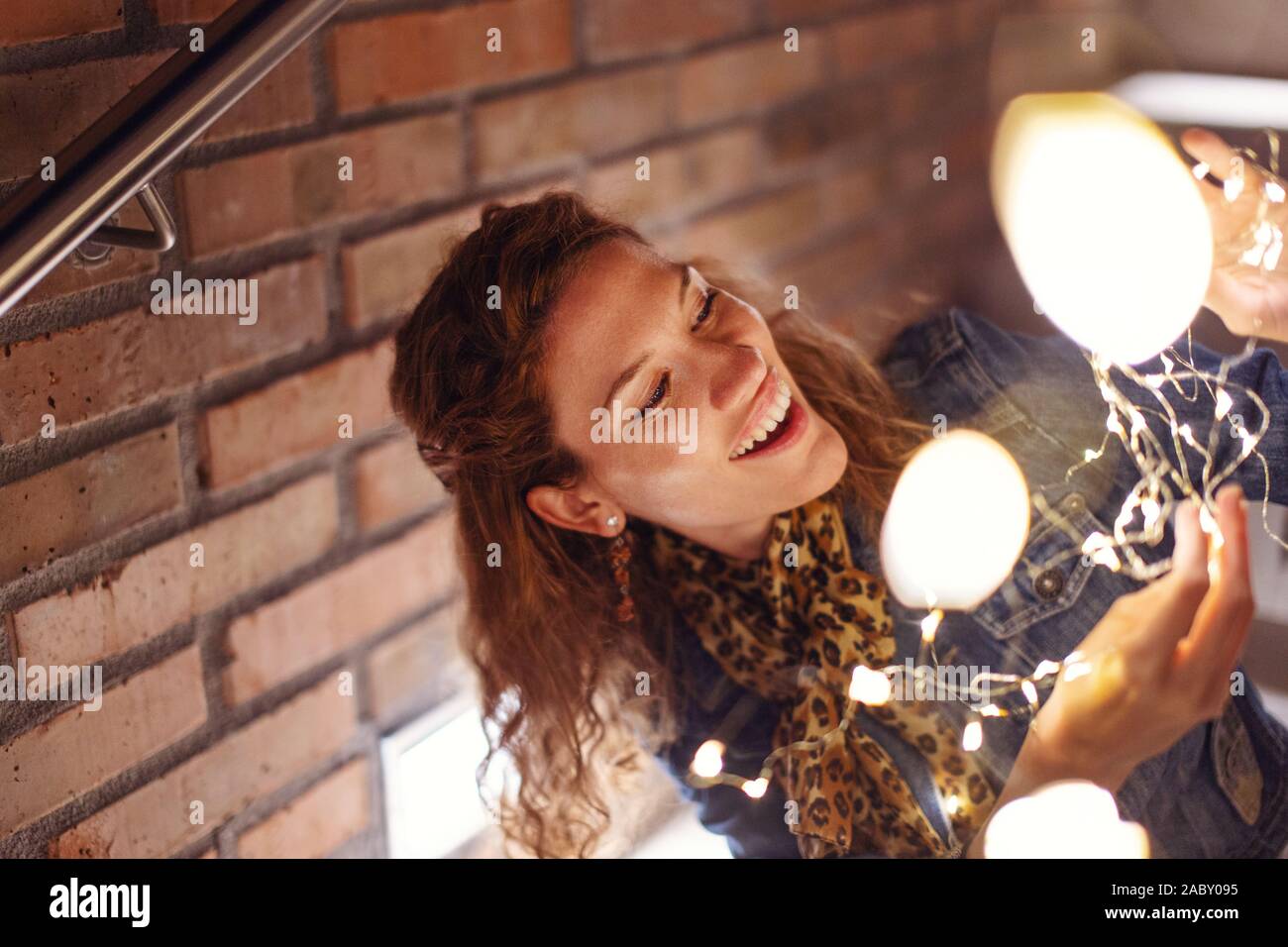 Female woman glow outdoors hi-res stock photography and images - Alamy