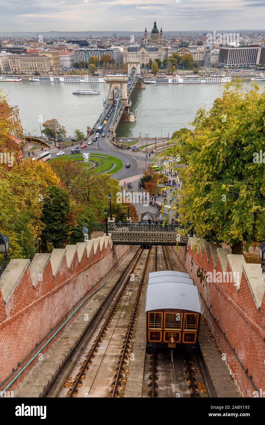 Buda castle funicular railway hi-res stock photography and images - Alamy