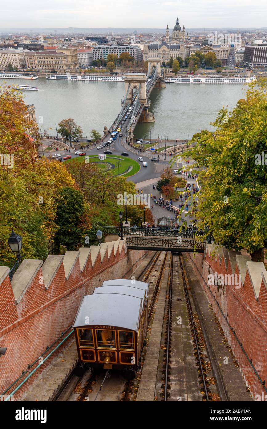 Buda castle funicular railway hi-res stock photography and images - Alamy