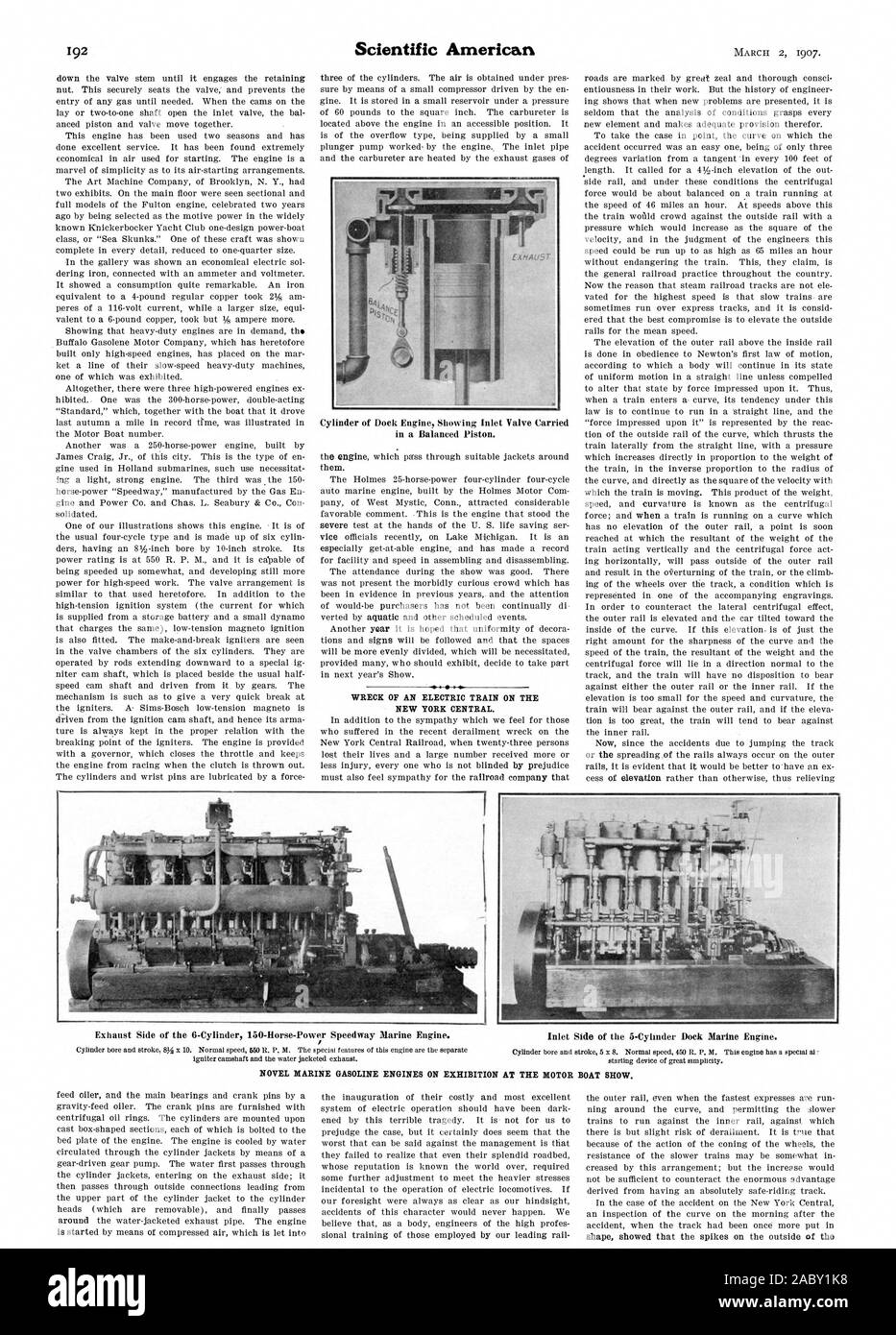 Cylinder of Dock Engine Showing Inlet Valve Carried in a Balanced ...