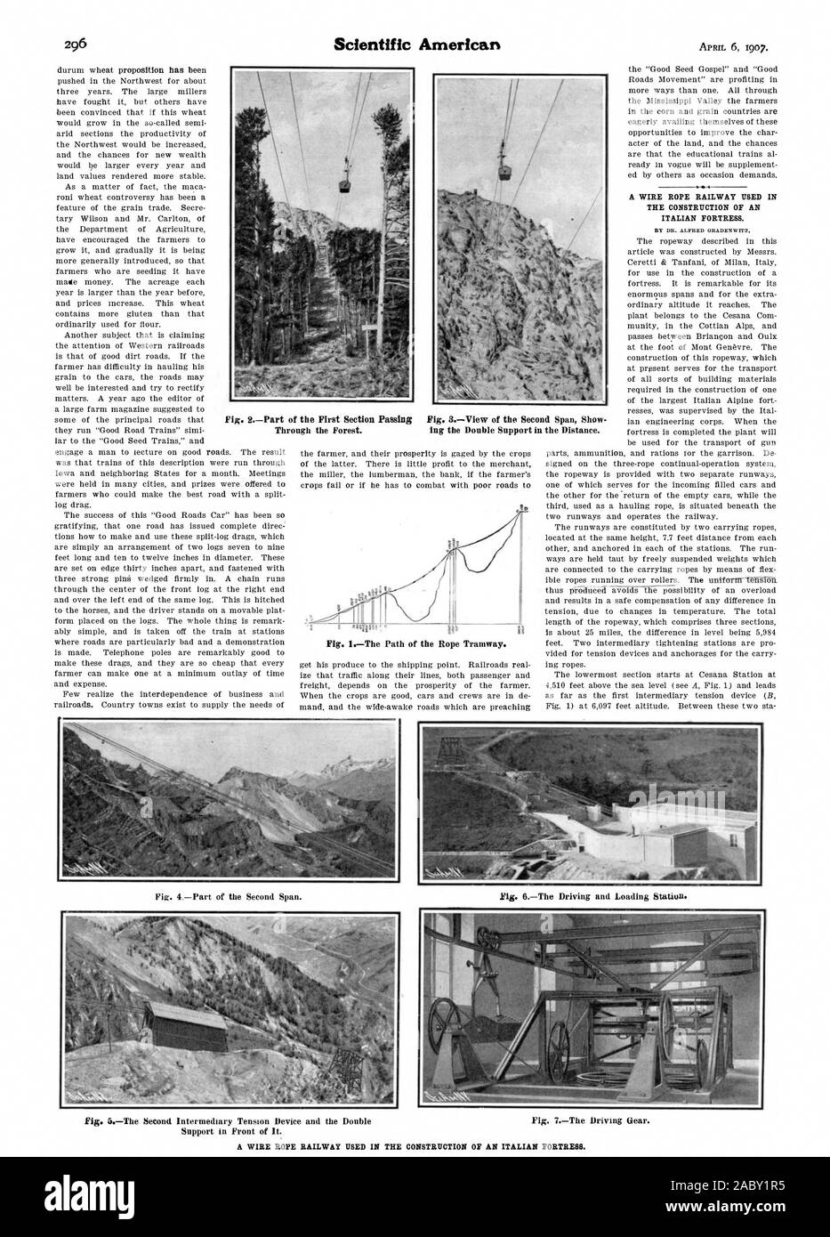 Fig. 2Part ough the Forest. lug the Double Support in the Distance. Thr ...