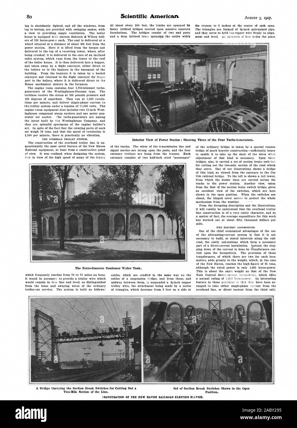 A Bridge Carrying the Section Break Switches for Cutting Out a Set of ...