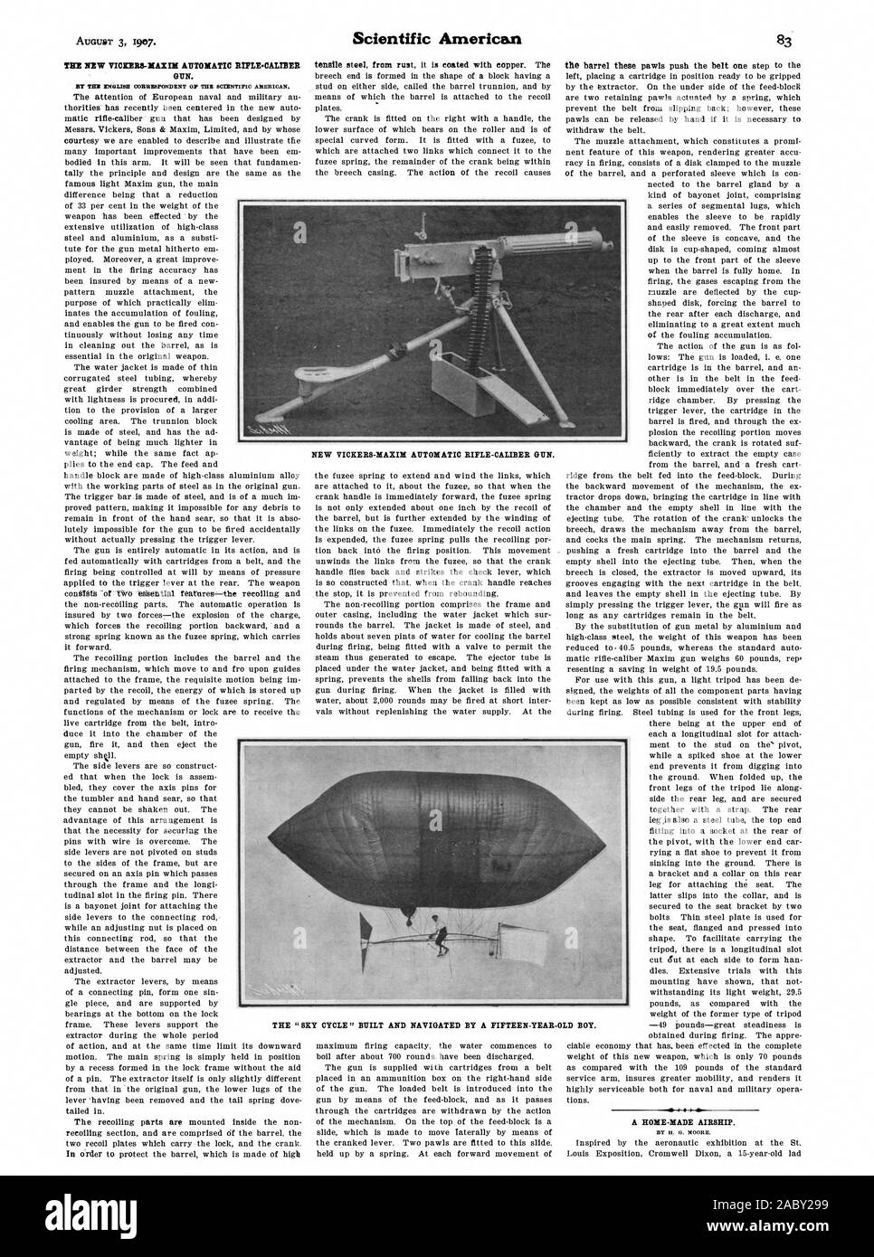 New vickers maxim automatic rifle caliber gun hi-res stock photography ...