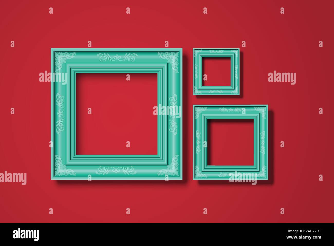 Frame on a red background, vector Stock Vector Image & Art - Alamy